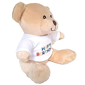 Hug-a-BooBoo Happy Birthday! Small Plush Teddy Bear from Super Cute 6 Inch Plush Teddy Bear with “Happy Birthday!” Message T-Shirt - Great for Gift, Gift Basket, Party Favor