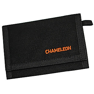 Chameleon Trifold Mens Wallet-Military Tactical Men Wallets- ID Card Holder - Canvas Thin Front Pocket Travel Wallet-Coin Zipper Pocket