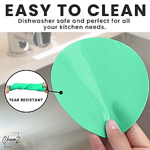 CheemZ ALL NEW 8pcs Macaron Colours Series Silicone Jar Gripper Pads - Jar Opener Gripper Pads for Easy Bottle Lid Opening - Non Slip and Colorful Jar Lid Openers - 4.9Inches