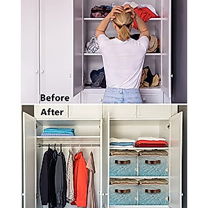 Storage Cubes Organizer with Handles, Frangipani and Life is Better in the Flip Flops Storage Bins Fabric Collapsible Storage Baskets for Shelf Closet Nursery Cloth Organizers Box Blue Seawater 1pcs
