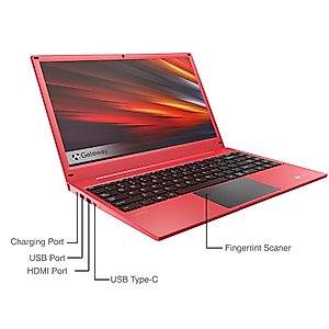 Gateway 14.1" FHD High Performance Laptop in Green Ryzen 5 Quad-Core up to 3.7 Processor 8GB DDR4 RAM 256GB SSD HDMI Wi-Fi Win 11