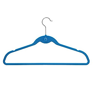 BriaUSA Cascade Hangers Blue Steel Swivel Hooks -Slim, Sturdy Saves You Extra Space - Box of 20