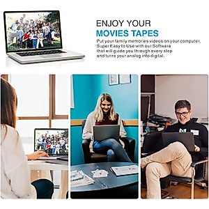 UCEC RCA to USB Converter, USB 2.0 Audio Video Capture Card Device for PC, Analog to Digital Video Converter, VHS VCR TV to DVD Converter Support Win 2000/ Win Xp/Win Vista/Win 7/ Win 8/ Win 10