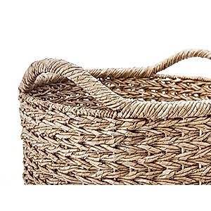 KOUBOO 1060091 Handwoven Decorative Storage Basket, X-Large, 20" x 20" x 22", Twisted Sea Grass