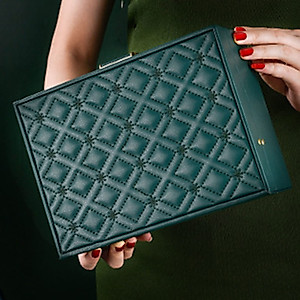 Jewelry Box Lingge Jewelry Box Multilayer Jewelry Box LED Makeup Jewelry Pull-Out Jewelry Box Storage