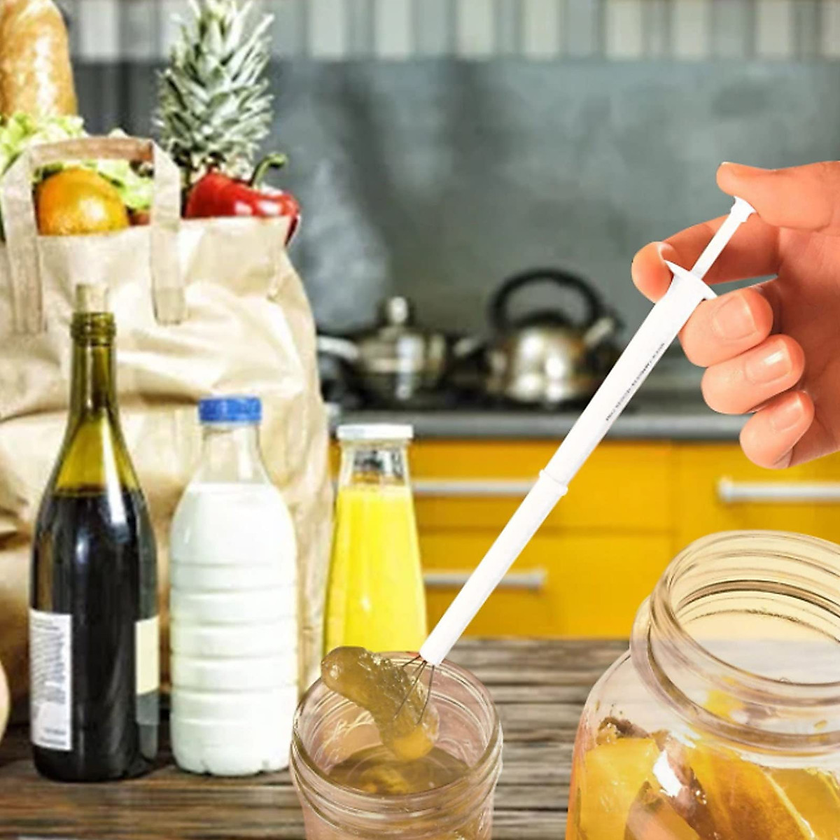 Multifunctional Flexible Olive Pepper Kimchi Food Grabber Gripper Picker Serving Fork, Pickle Pincher for Jar Pickle Olive Forks Serving Forks