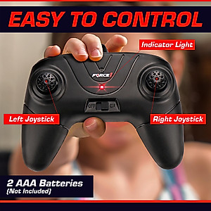 Force1 Cyclone LED Remote Control Car for Kids - Double Sided Fast RC Car with Bright LED Tires, Off-Road Crawler RC Stunt Car 360 Flips, Spins, Drifts; 2.4GHz Remote Control, 2 Rechargeable Batteries