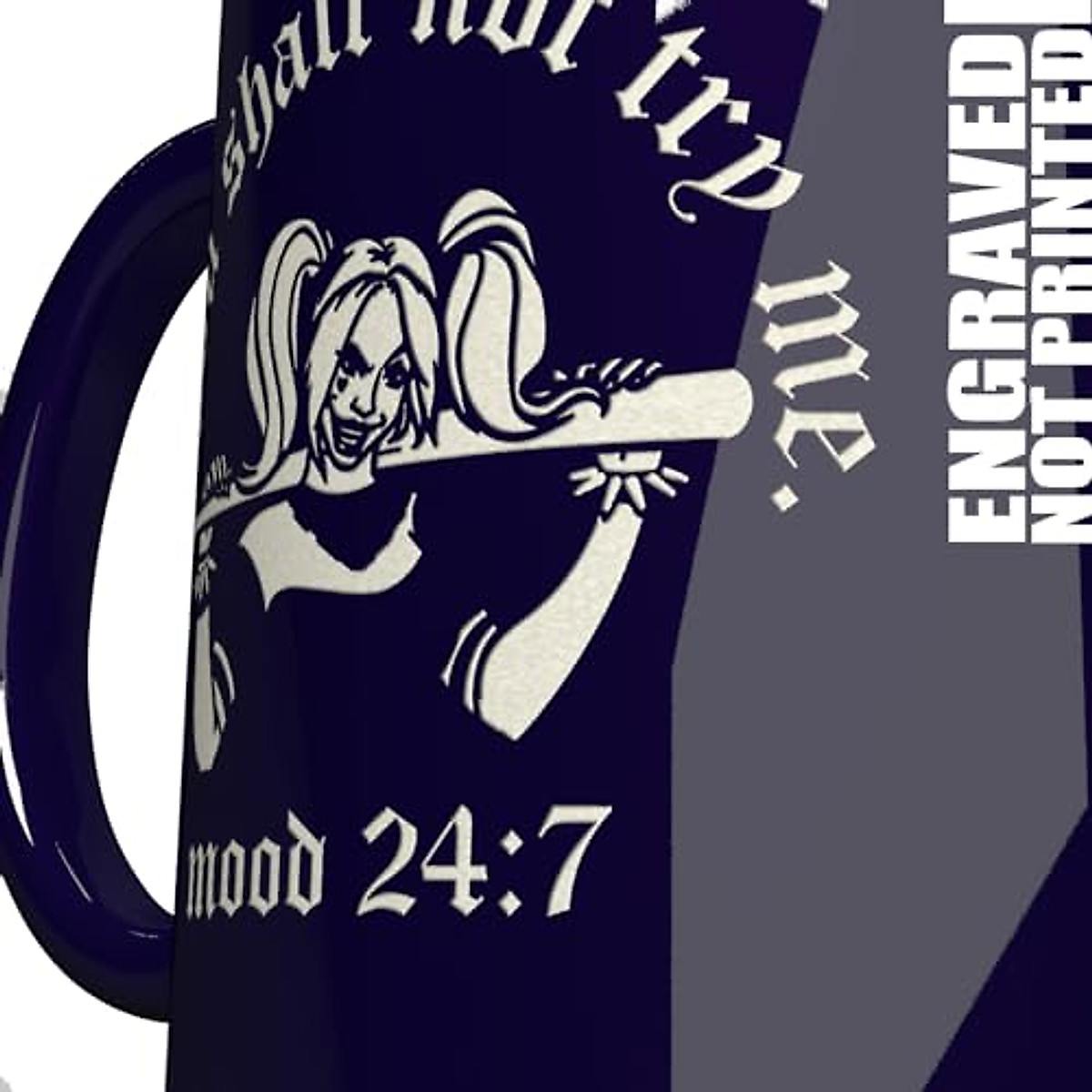 NM NEXTMUG Engraved Ceramic Mug - Chou Shall Shalt Not Try Me - Funny Gift Coffee Cup