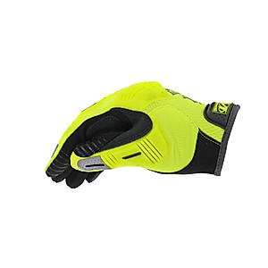 Mechanix Wear: Hi-Viz M-Pact Work Gloves (Small, Fluorescent Yellow)