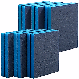 Bates- Sanding Sponge, 12 Pack, 3.9”x4.7”, 80/100/120/180 Grit, Sanding Block, Sanding Paper Block, Sandpaper Sponge Block, Sanding Blocks for Wood, Sanding Sponges, Sand Block, Sanding Blocks Drywall