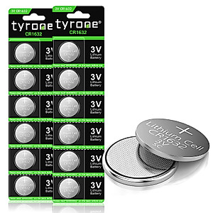 tyrone 3V Lithium Battery High Capacity Button Cell Battery for Watch, Key Fob, Car Remote, Glucose Monitor (CR12201)