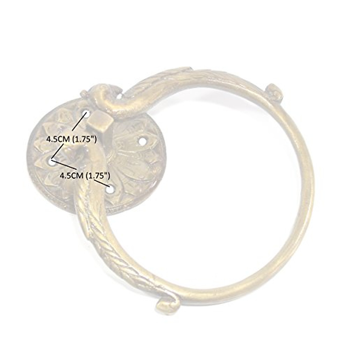 Esplanade 7.5" Inches - Brass Hand Towel Hanger Holder | Hand Towel Hanger Holder | Towel Holder for Bathroom in Twin Peacock Design