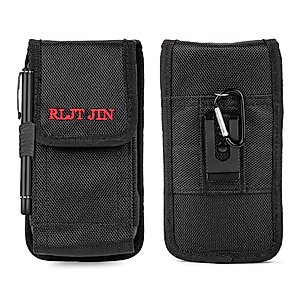 RLJT JIN TC77 Scanner Holster,Durable Carrying Case Pouch for Zebra TC70x,TC70,TC72,TC75,TC77,M60,MC67 Handheld Barcode Touch Mobile Computer,Metal Belt Clip,Pen Holder and with Belt Loop.