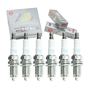 6 pc NGK Laser Iridium Spark Plugs compatible with Honda Odyssey 3.5L V6 2005-2010 fits engine code J35A6 (LX, EX), NOT engine code J35A7 (EX-L or Touring)