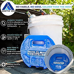 ARCTIC ICE Chillin' Disc, Long Lasting Reusable Ice Pack, 4.0 LB, Blue
