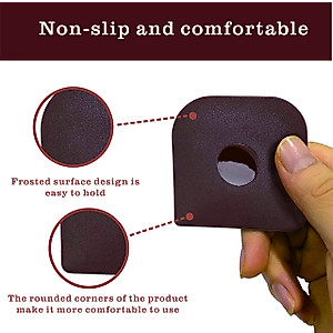 Pan Scraper, Durable Dish Scraper Set of 4pcs, Pot Scraper, Handheld Nylon Cast Iron Pan Cleaners, Multifunctional Pan Scraper Tool and Stoneware Scraper for Kitchen and Home -Brown