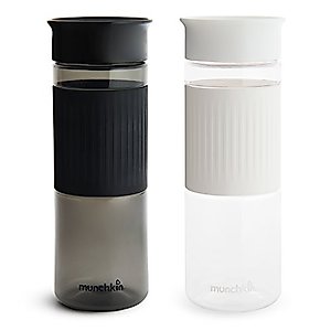 Munchkin® Miracle® 360 Cup Parent Pack, 24 Ounce Spill Proof Sippy Cups, Black and White, 2 Pack – Great for Toddlers, Big Kids or Adults