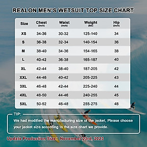 REALON Wetsuits Top Jacket Women Men 2mm Neoprene Long Sleeve Shirt 3mm Front Zipper Vest Wet Suit Keep Warm for Adult Youth Kids Diving Surf Swim Water Sports