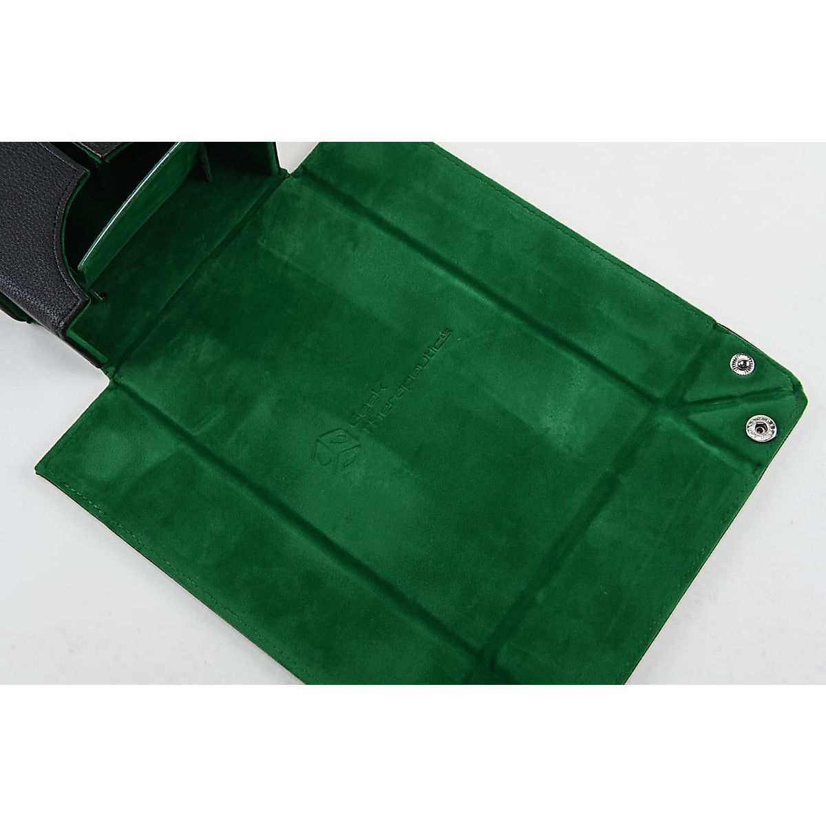 Geek Therapeutics Dice Tower - DND Dice Tray, Dice Box Storage for Dice and Removable Dice Tower - 2 in 1 Dice Rolling Tray and Tower - Perfect for RPG and Tabletop Gaming (Green)