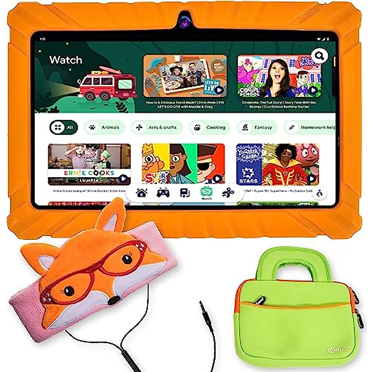 Contixo V8 Tablet for Kids and H1-Fox Kid's Fleece Headphones (Fox ...