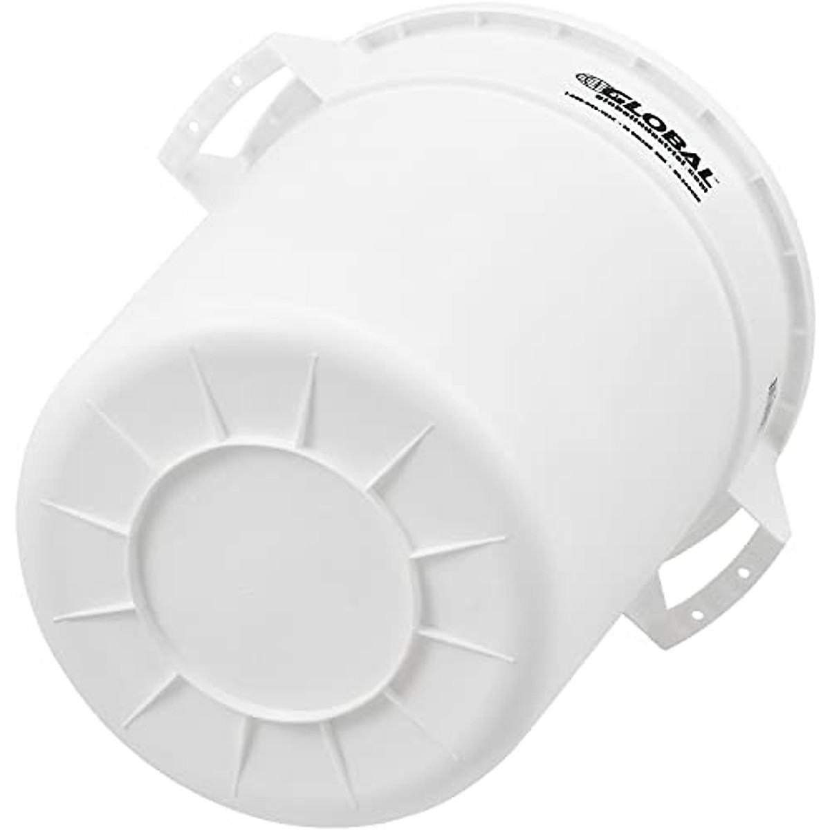 10 Gallon Plastic Trash Container, Garbage Can - White