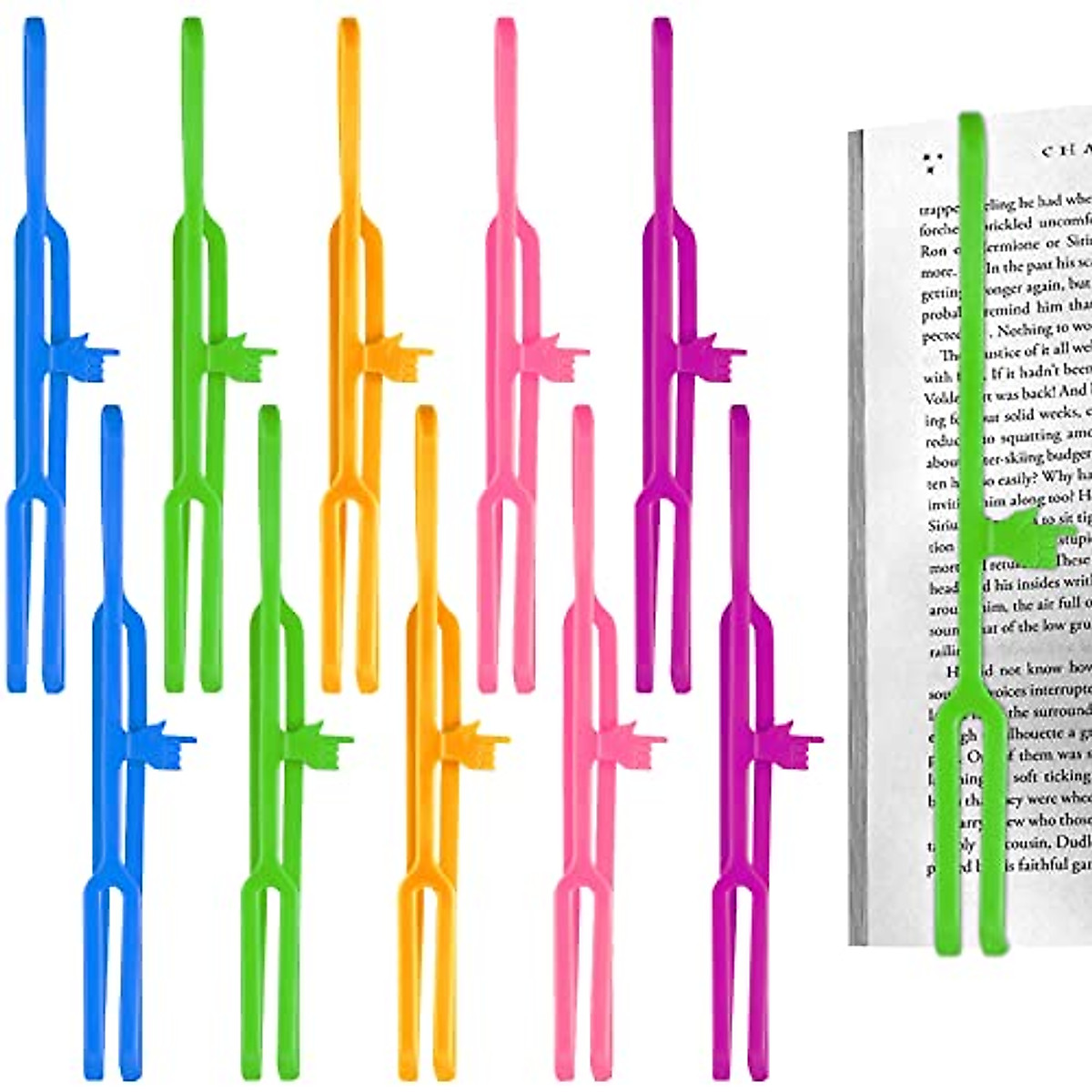10Pcs Silicone Finger Point Bookmarks HMIEPRS Cute Elastic Fingertip Bookmarks Office School Supplies Ideal Gift for Women Girls Children at Christmas Thanksgiving New Year Birthday
