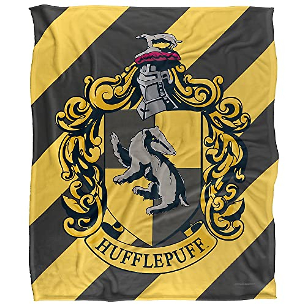 Harry Potter Hufflepuff Crest 4 Officially Licensed Silky Touch Super Soft Throw Blanket 50" x 60"
