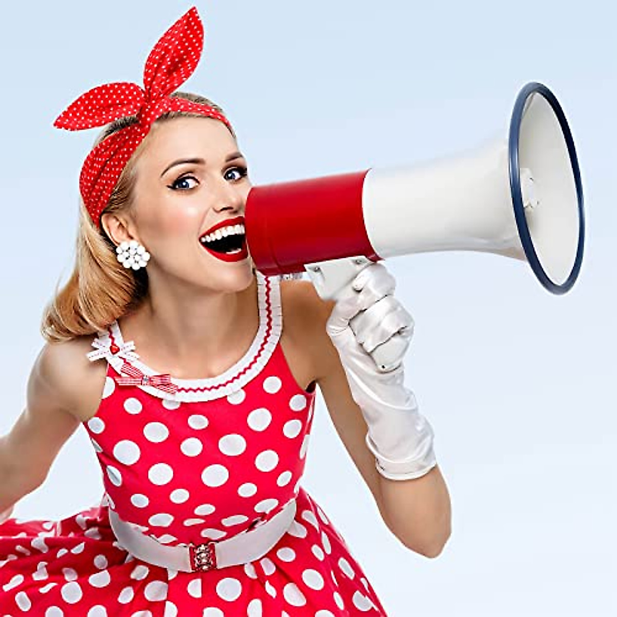 2 Pieces Polka Dot Headband Bandana Headband 50s Costume Hair Accessories Bows Wide Headwrap for Women and Girls (Red,Small Dots)