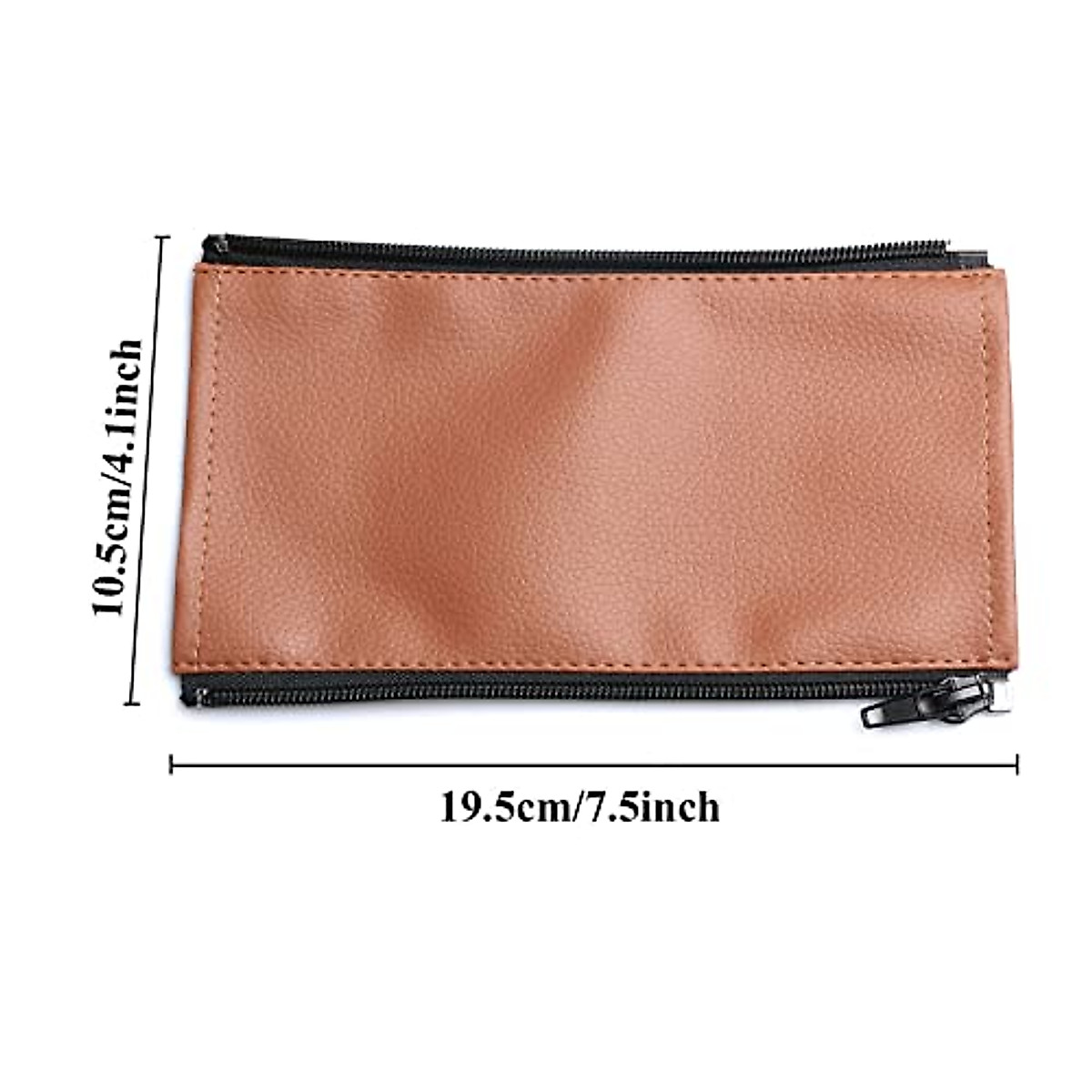 2Pcs Leather Handlebar Cover with Removable Zipper for Bugaboo Cameleon 1 2 3 Plus Pram Accessories and 2Pcs Universal Stroller Hooks for Hanging Bags and Shopping, Brown