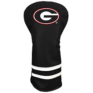Team Golf NCAA Georgia Vintage Driver Headcover - Printed Team Golf NCAA Vintage Driver Golf Club Headcover, Form Fitting Design, Retro Design with Fleece Lining for Extra Club Protection