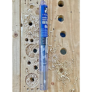 SOMADA 3/4-Inch x 12-Inch Auger Drill Bit for Wood, Hex Shank 3/8-Inch, Ship Auger Long Drill Bit for Soft and Hard Wood, Plastic, Drywall and Composite Materials