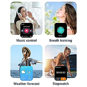 GRV Smart Watch for iOS and Android Phones (Answer/Make Calls), Watches for Women IP68 Waterproof Smartwatch Fitness Tracker Watch with Heart Rate/Sleep Monitor Steps Calories Counter (Dark Purple)