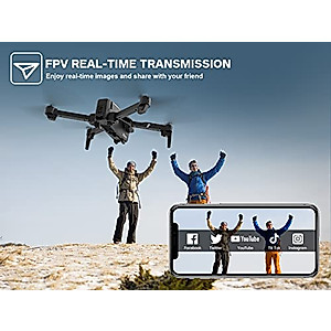 NEHEME Drones with Camera for Adults, NH760 1080P FPV Drone for Kids Beginners, Foldable WIFI RC Quadcopter with 2 Batteries for 32 Min Flight, Carrying Case, Altitude Hold, Toys Gifts for Boys Girls