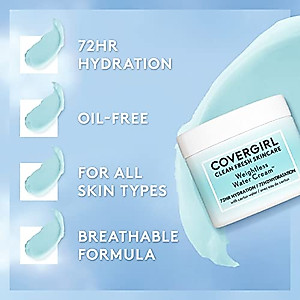 COVERGIRL Clean Fresh Skincare Weightless Water Cream, 2.0 Oz