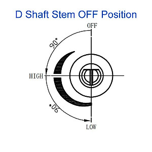 GRILLJOB 1 PC 45° BBQ Grill Gas Valve with Thrower Valve, Valve Stem OD 5/16", Orifice Size: 1.05mm for LP Gas, Fits for 5/8" Manifold Tube