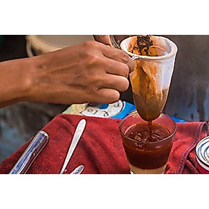 Thai Tea Filter (3 Inches) Reusable Traditional Thai style, Coffee/Tea Strainer, Cloth Tea Filter, Muslin Cloth Strainer, Made in Thailand