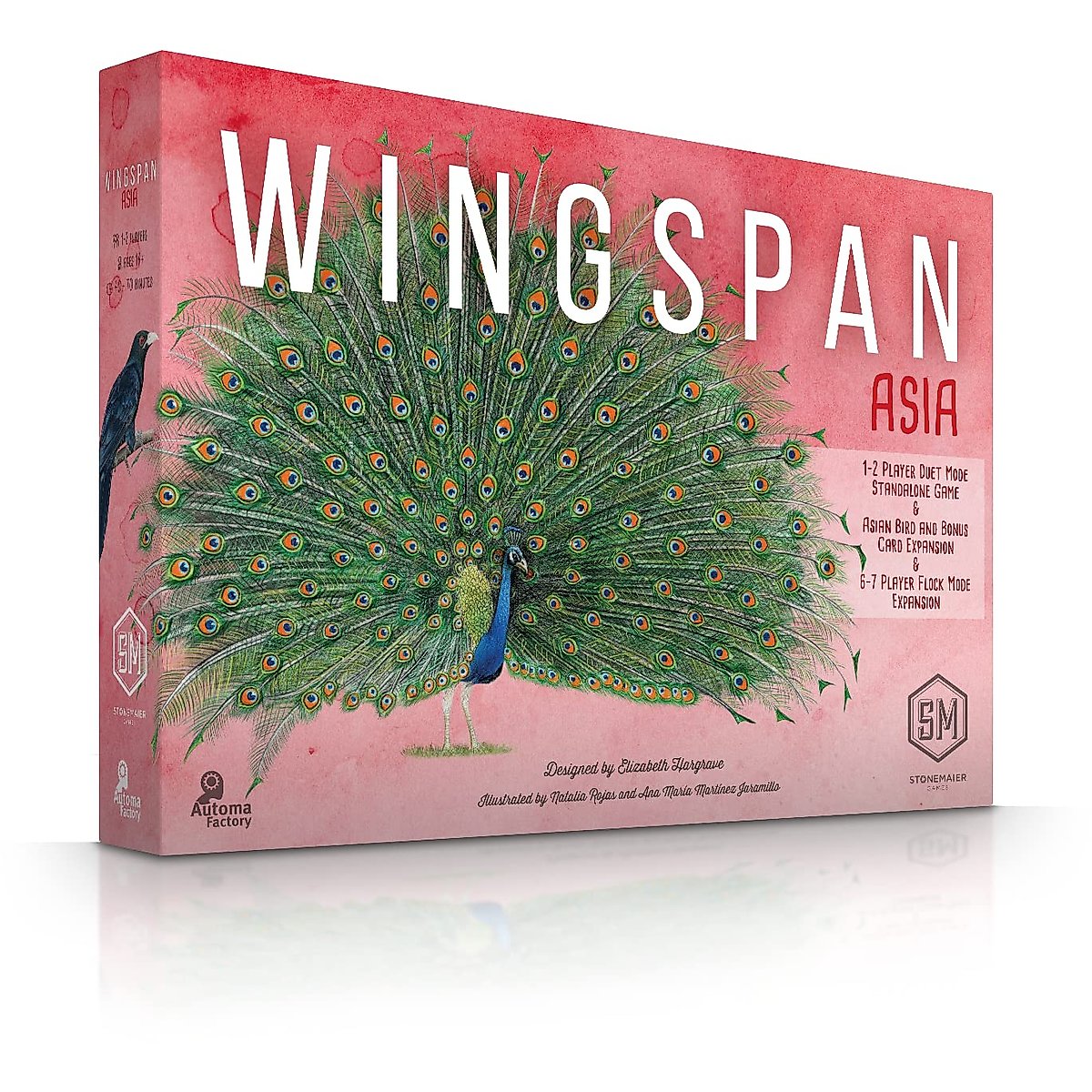 Stonemaier Games: Wingspan Asia | Standalone Game or Expansion to Wingspan (Base Game) | Great for Solo Play or 2 Player | Add to Wingspan for 6-7 Player Expansion | 1-5 Players, 70 Mins, Ages 14+