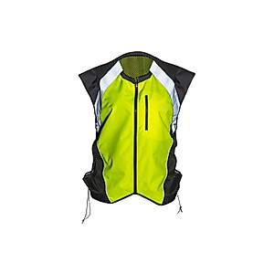 Badass Moto Hi Vis Vest Reflective Motorcycle Vests For Men - Zipper Front & Pocket For Bikers, ATV, Hunting, Cycling, Military, Motorcycle Safety Gear, Yellow Size 3XL Can Be Worn Over 2XL + Jackets