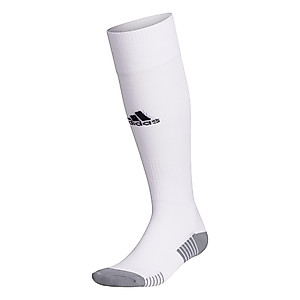 adidas Copa Zone Cushion 4 Soccer Socks (1-Pair) for Men, Women, Boys and Girls, White/White, Medium