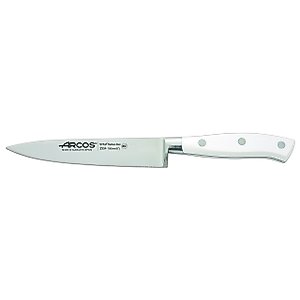 ARCOS Forged Chef Knife 6 Inch Stainless Steel. Multi-Use Professional Cooking Knife with Ergonomic Polyoxymethylene Handle and 150mm Blade. Series Riviera Blanc. Color White