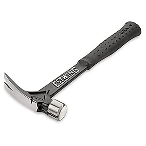 ESTWING Ultra Series Hammer - 15 oz Short Handle Rip Claw with Smooth Face & Shock Reduction Grip - EB-15SR,Black