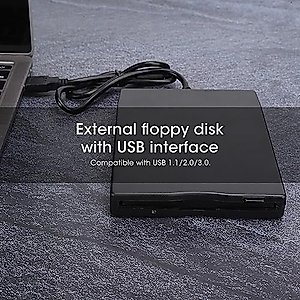 Tangxi 3.5 Floppy Disk Reader, Portable 3.5 USB External Floppy Drive External Removable 3.5-Inch PC Floppy Drive Card Reader for Windows