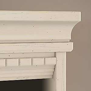 Bush Furniture Fairview 5 Shelf Bookcase in Antique White