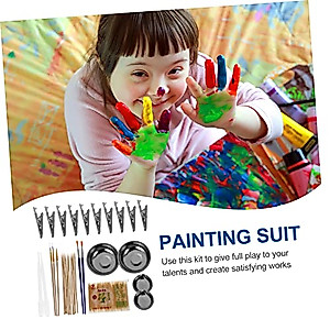 SAFIGLE 2 Sets Set Model Coloring Kit Glass Dropper Small Tool Kit Airbrush Kit for Nails Kids Easel Set Metal Model Nail Set for Kids Model Craft Spray Kit Models Craft Spraying Tool Case