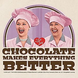 CafePress I Love Lucy: Chocolate Makes Everything B Tote Bag Natural Canvas Tote Bag, Reusable Shopping Bag