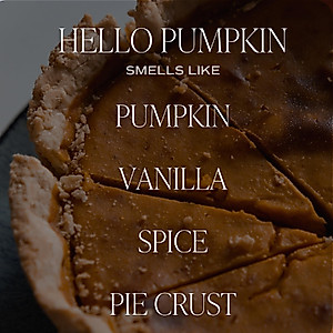 Sweet Water Decor Hello Pumpkin Candle - Fall Soy Candles with Pumpkin, Warm Spices, Vanilla and Buttery Pie Crust - Pumpkin Candles for Home with 40 Hours Burn Time - 9Oz Gold Lid Clear Jar Candle