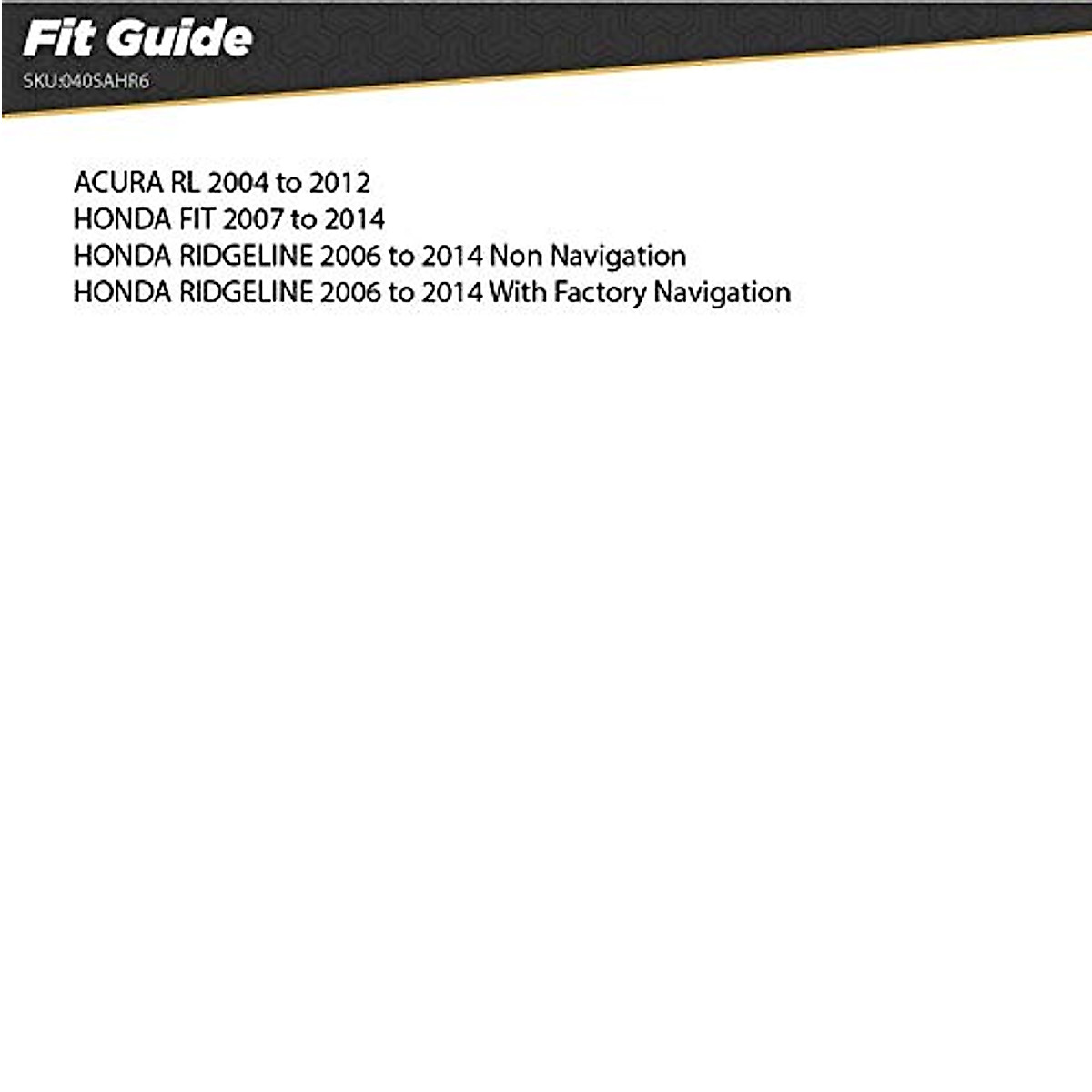 Scosche Select 2004 to 2012 Acura RL, 2007 to 2014 Honda Fit & 2006 to 2016 Honda Ridgeline 6.5” - 6.75” Speaker Adapters (1 Pair) SAHR6