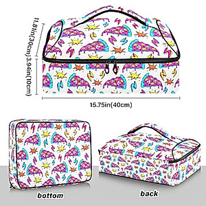 Kcldeci Insulated Thermal Food Carrier Insulated Casserole Carrier for Hot or Cold Food,Pizza Slices Insulated Tote Bag for Potluck Cookouts Parties Picnic,Lasagna Lugger