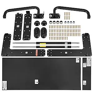 VEVOR Murphy Bed Kit, Queen Size, Horizontal DIY Wall Bed Mechanical Hardware Kit, Pneumatic Lever Heavy Duty Bed Frame Support, Folding Cabinet Wall Bed Space Saving Design for Guestroom