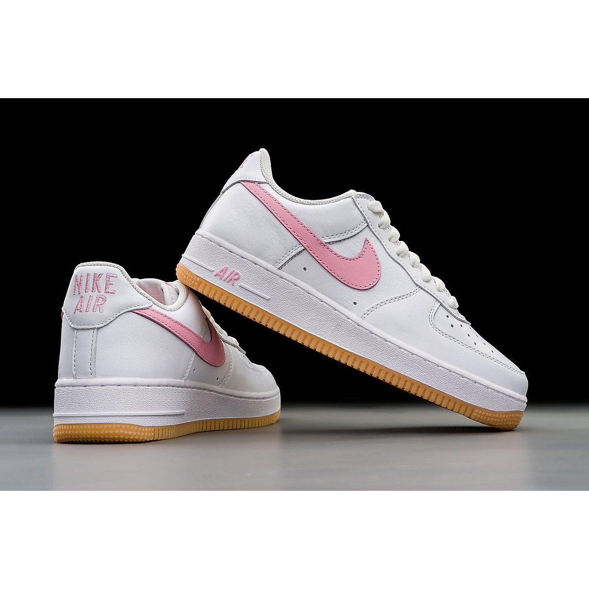 Nike Men's Air Force 1 Low Shoe, White/Pink-gum Yellow-metallic, 9.5